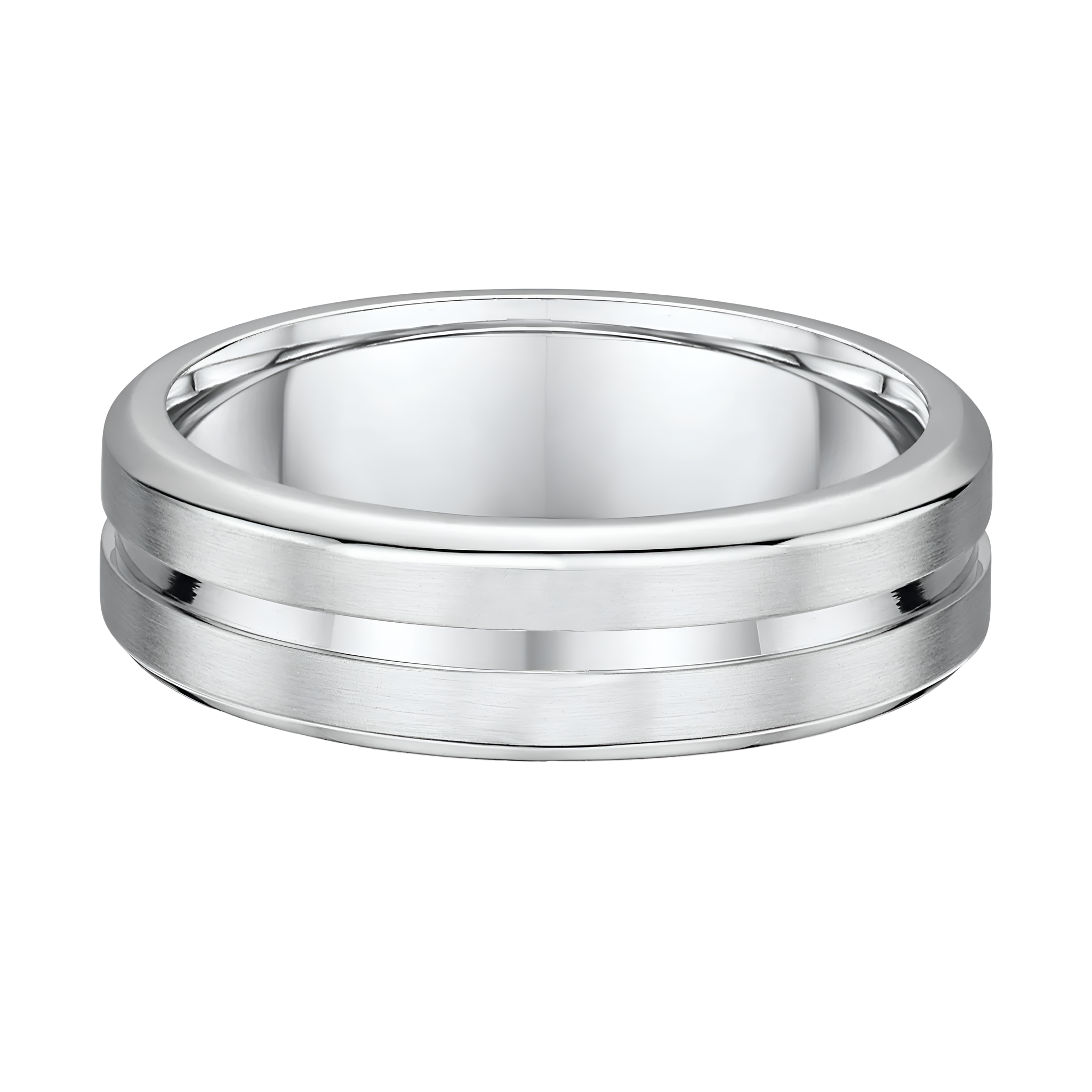Dora Grooved European Men's Wedding Ring - Dora 4268